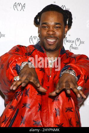 Busta Rhymes attends the 2002 American Music Awards in Los Angeles ...