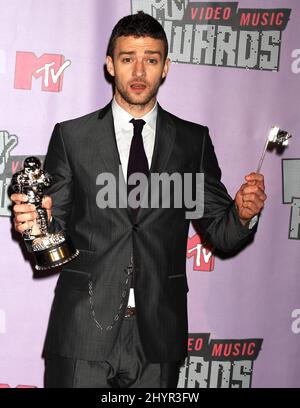 Justin Timberlake attending the MTV Video Music Awards 2007, in Las ...