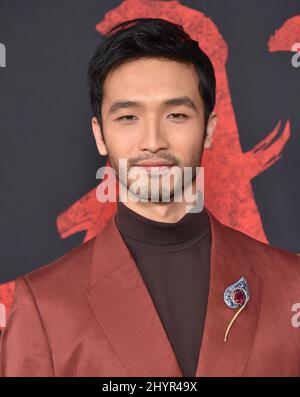 Yoson An arrives at the Disney’s MULAN World Premiere held at the Dolby ...