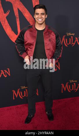 Jordan Buhat attending Disney's Mulan World Premiere held at Hollywood ...