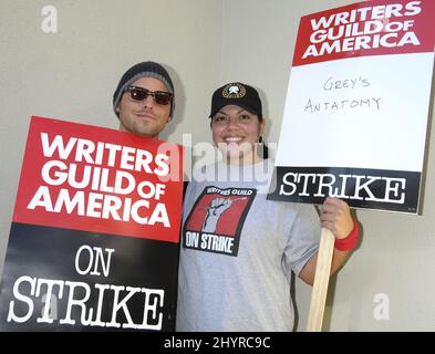 Justin Chambers and Sara Ramirez pictured as the "Grey's Anatomy" and ...