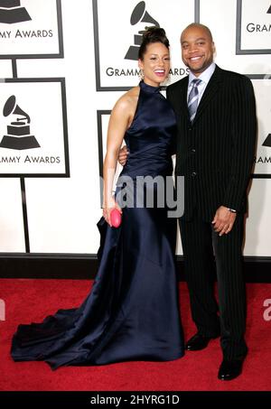 Alicia Keys and Kerry Brothers attend the 50th Annual Grammy Awards ...