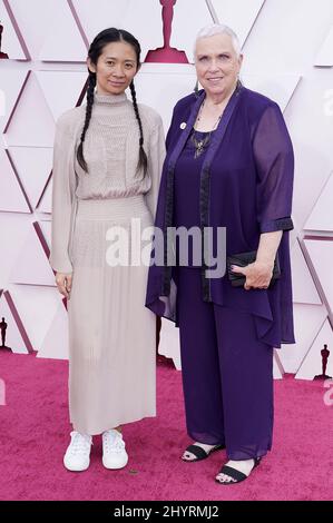 Chloe Zhao arrives at the Oscars on Sunday, March 15, 2026, at the ...