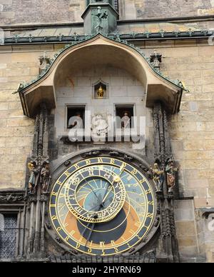 Death (skeleton) figures on Prague Astronomical Clock Stock Photo - Alamy