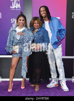Juel Taylor at the world premiere of "Space Jam: A New Legacy" held at ...