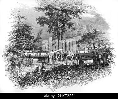 Native American Indian Art Illustration Silhouette Stock Photo - Alamy