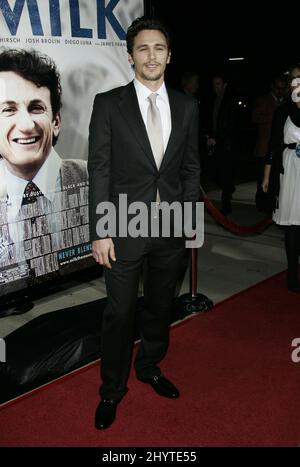 James Franco at the premiere of the Milk at the Academy of Motion ...