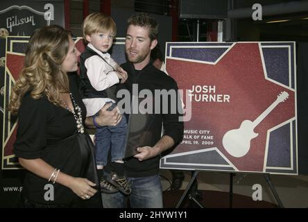Josh Turner and his wife, Jennifer and their son Hampton Otis Turner at ...