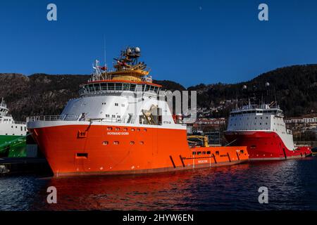 Offshore supply AHTS vessel Normand Sigma at Skoltegrunnskaien quay ...