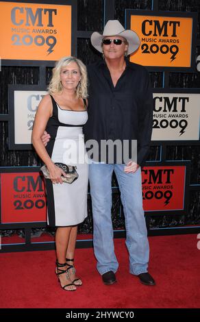 Alan Jackson and Denise Jackson at the CMT Music Awards in Nashville ...