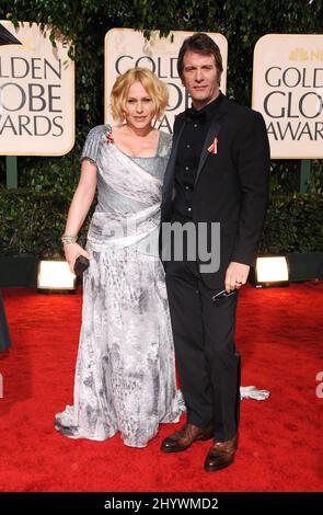 Patricia Arquette and Thomas Jane at the 67th Golden Globe Awards ...