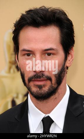 Keanu Reeves arrives at the Oscars on Sunday, Feb. 9, 2020, at the ...
