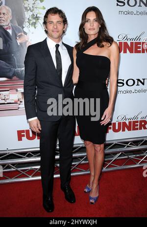 James Marsden and Lisa Linde during the premiere of the new movie from ...