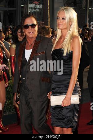 Mickey Rourke and Anastasia Makarenko at the "Iron Man 2" World ...