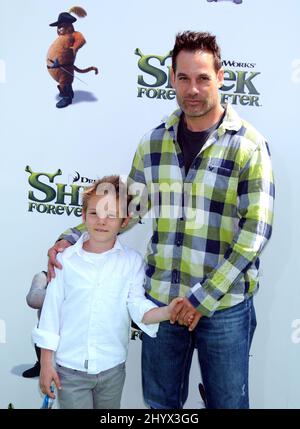 Adrian Pasdar with his son Slade 'Shrek Forever After' Los Angeles ...