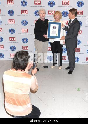 Susan Flannery, Lee Phillip Bell and Bradley Bell during Guinness World ...