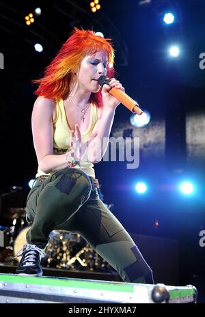 Hayley Williams from Paramore in concert during the Honda Civic Tour at ...