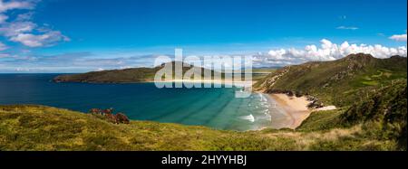Donkeys at Tranarossan Beach, Rosguill, County Donegal, Ireland Stock ...