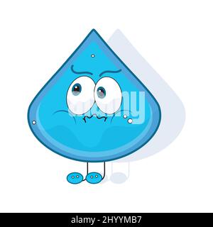 Isolated angry drop of water cartoon Vector Stock Vector Image & Art ...