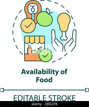 Safe food availability abstract concept vector illustration Stock ...