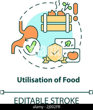 utilisation line icon, outline symbol, vector illustration, concept ...