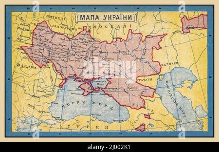 map of Ukraine 1919 Stock Photo - Alamy