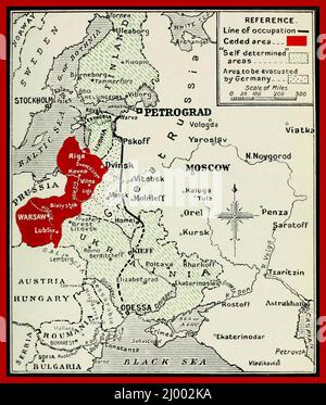Vintage map of the peace treaty between the Ottoman Empire and the Holy ...