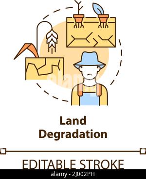 Desertification and drought abstract concept vector illustration Stock ...