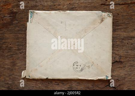 Old Envelope on a original 1800s wooden background Stock Photo - Alamy
