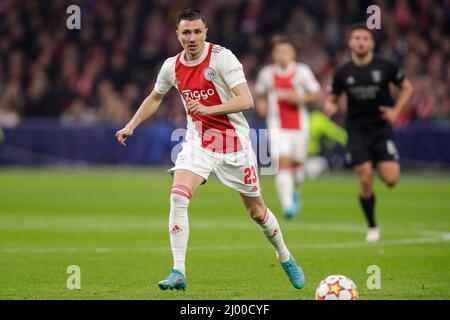 AMSTERDAM, NETHERLANDS - MARCH 15: Steven Berghuis of Ajax during the ...