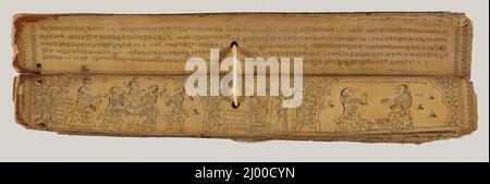 India: Orissa, 18th century, Palm leaf manuscript, Rasa poem book text ...
