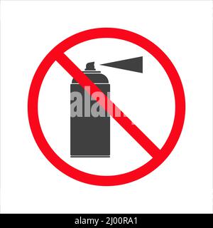 No aerosol spray. Prohibition sign. Forbidden round sign. Vector ...