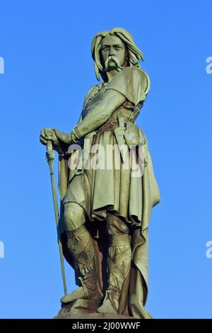 Statue of Vercingetorix, leader of the Gauls, at Alise-Sainte-Reine ...
