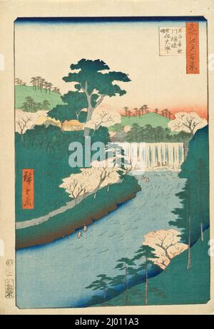 Utagawa Hiroshige. The Dam on the Otonashi River at Oji, Commonly ...
