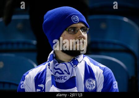 Sheffield, UK. 15th Mar, 2022. George Byers #14 of Sheffield Wednesday ...