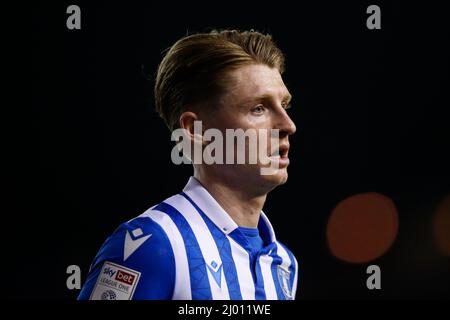 Sheffield, UK. 15th Mar, 2022. George Byers #14 of Sheffield Wednesday ...