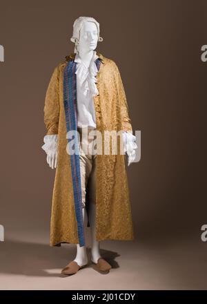 This 18th-century banyan is a traditional garment highlighting period ...
