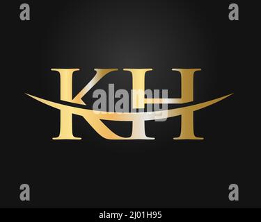 KH Letter Initial with Royal Template.elegant with crown logo vector ...