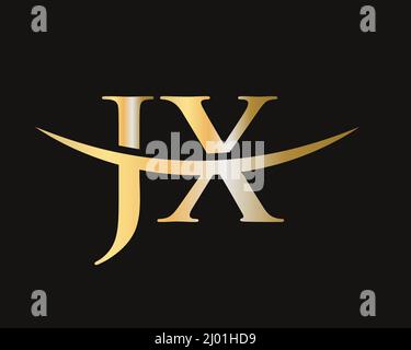 letter JX Logo Design Vector Template. Initial Linked Letter Design JX ...