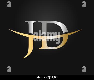 letter JD Logo Design Vector Template. Initial Linked Letter Design JD ...