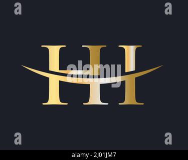 Water Wave HI Logo Vector. Swoosh Letter HI Logo Design for business ...