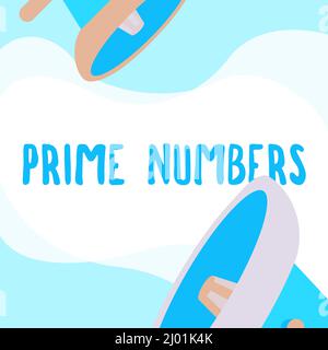 Text showing inspiration Prime Numbers. Word for a positive integer ...