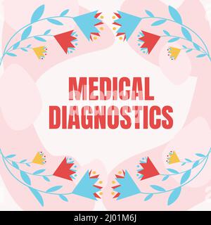 Sign displaying Medical Diagnostics. Business idea a symptom or ...