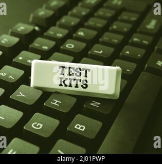 Conceptual caption Test Kits. Conceptual photo tools used to detect the ...