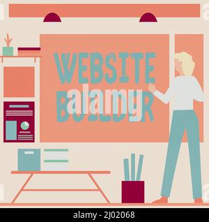 Writing displaying text Website Builder. Conceptual photo construction ...