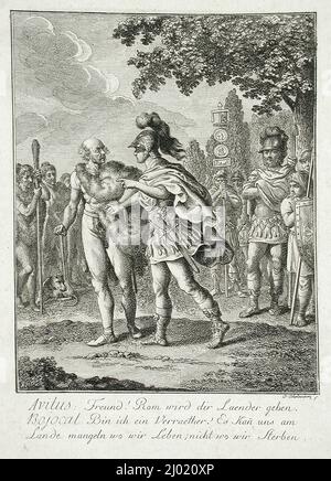 Illustration to Klein's 'Life of Great Germans', 1782. Plate II Stock ...