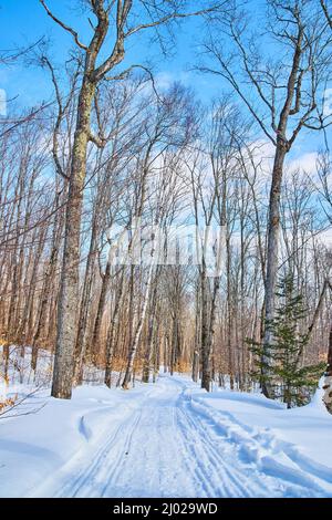 Munising Falls frozen in Winter, Pictured Rocks National Lakeshore ...