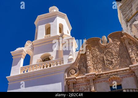 Front Tower Belfry, San Xavier del Bac Mission, Tucson, Arizona ...