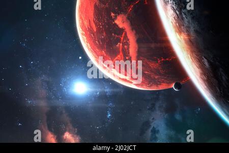 Science fiction visualisation of deep space. Elements of this image ...