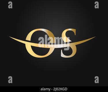 Initial Monogram Letter OS Logo Design Vector Template. OS Letter Logo ...